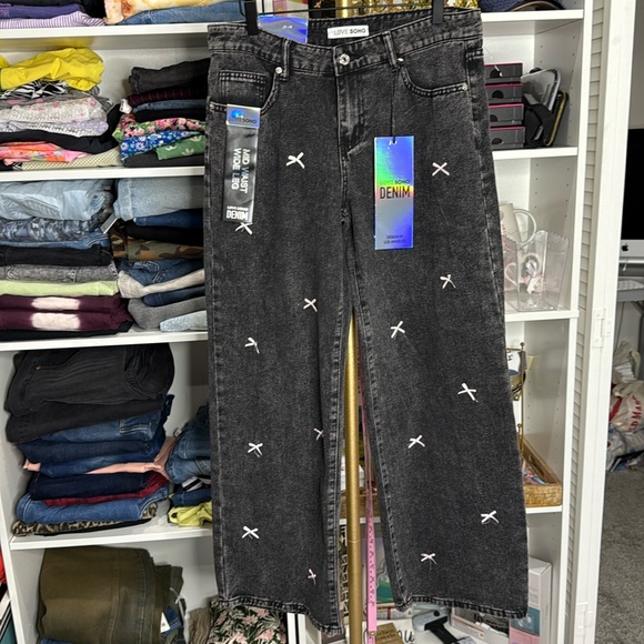 love soho | Jeans | Nwt Love Soho Wide Leg Bow Denim Jeans 9 | Poshmark